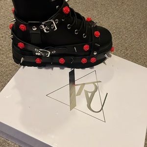 Dolls Kill | Shoes | Dollskill Sizs 8 Slayr Bndg Rose Boots Brand New ...